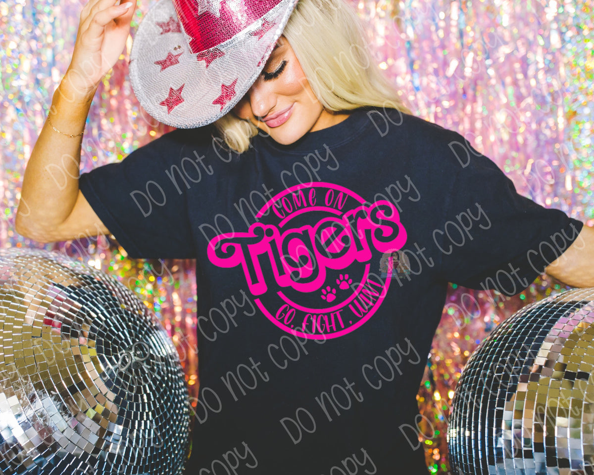 Come on Tigers Pink DTF TRANSFER – Lil Bowteek